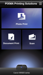 step 1 launch pixma printing solutions and select document print