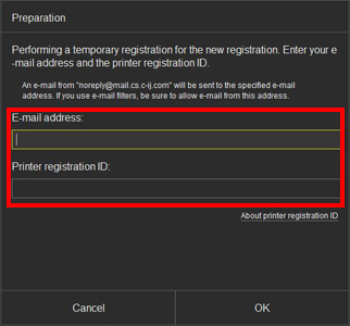step 4 enter user email address and the printer registration id which ...
